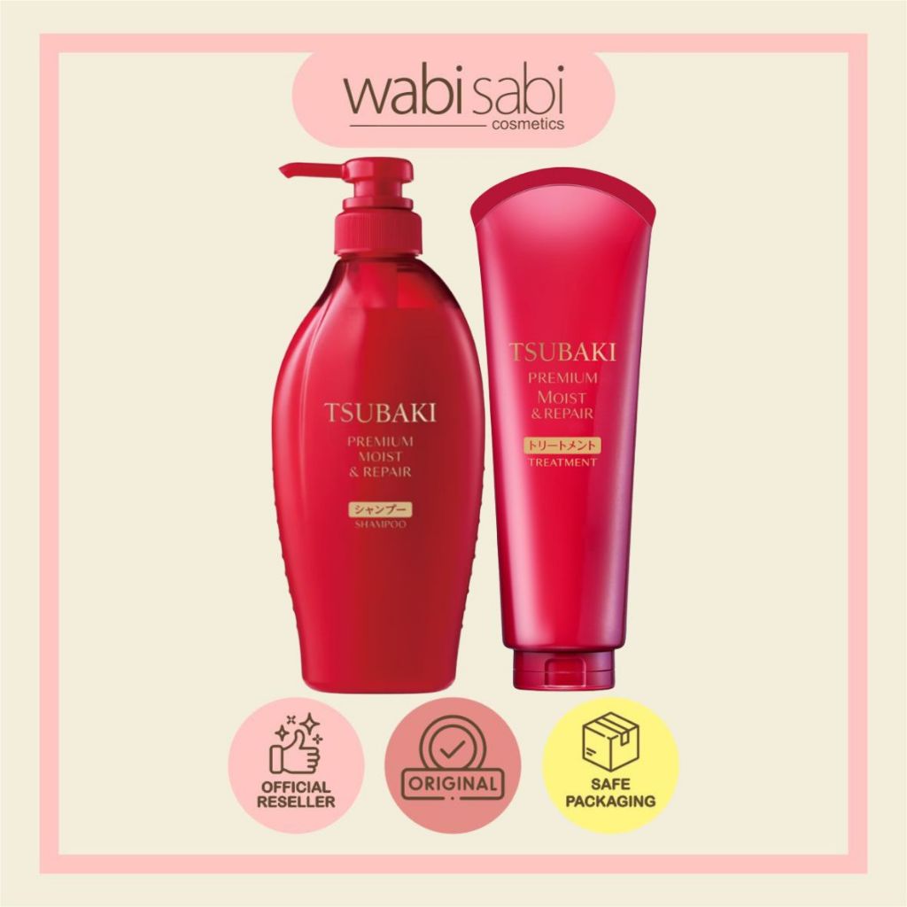 Jual TSUBAKI - Premium Moist & Repair Shampoo 450ML + TSUBAKI Premium Moist & Conditioner 160ml ...