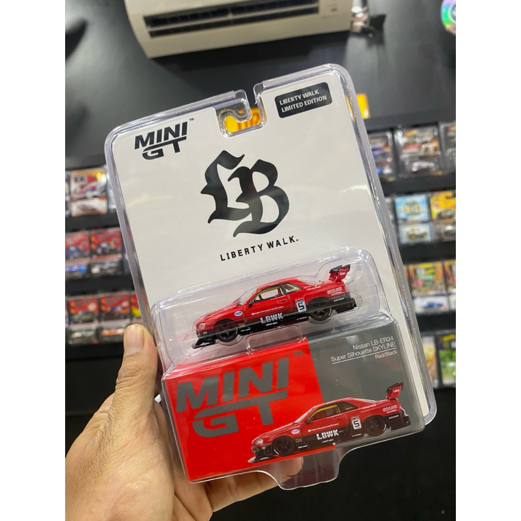 Jual Mini GT 843 Nissan Skyline R34 LBWK Red Card LB IMX Surabaya 2025 ...