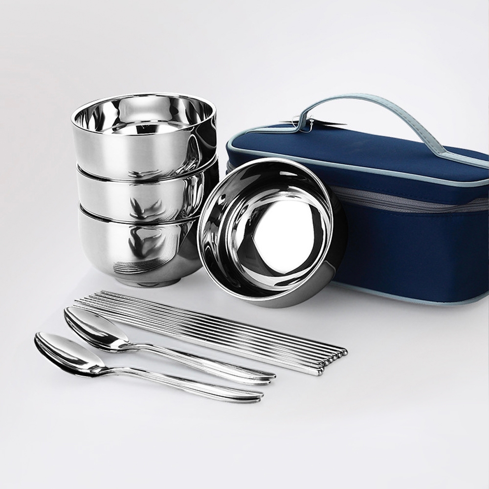 Jual Tableware set stainless steel peralatan makan set camping | Shopee ...