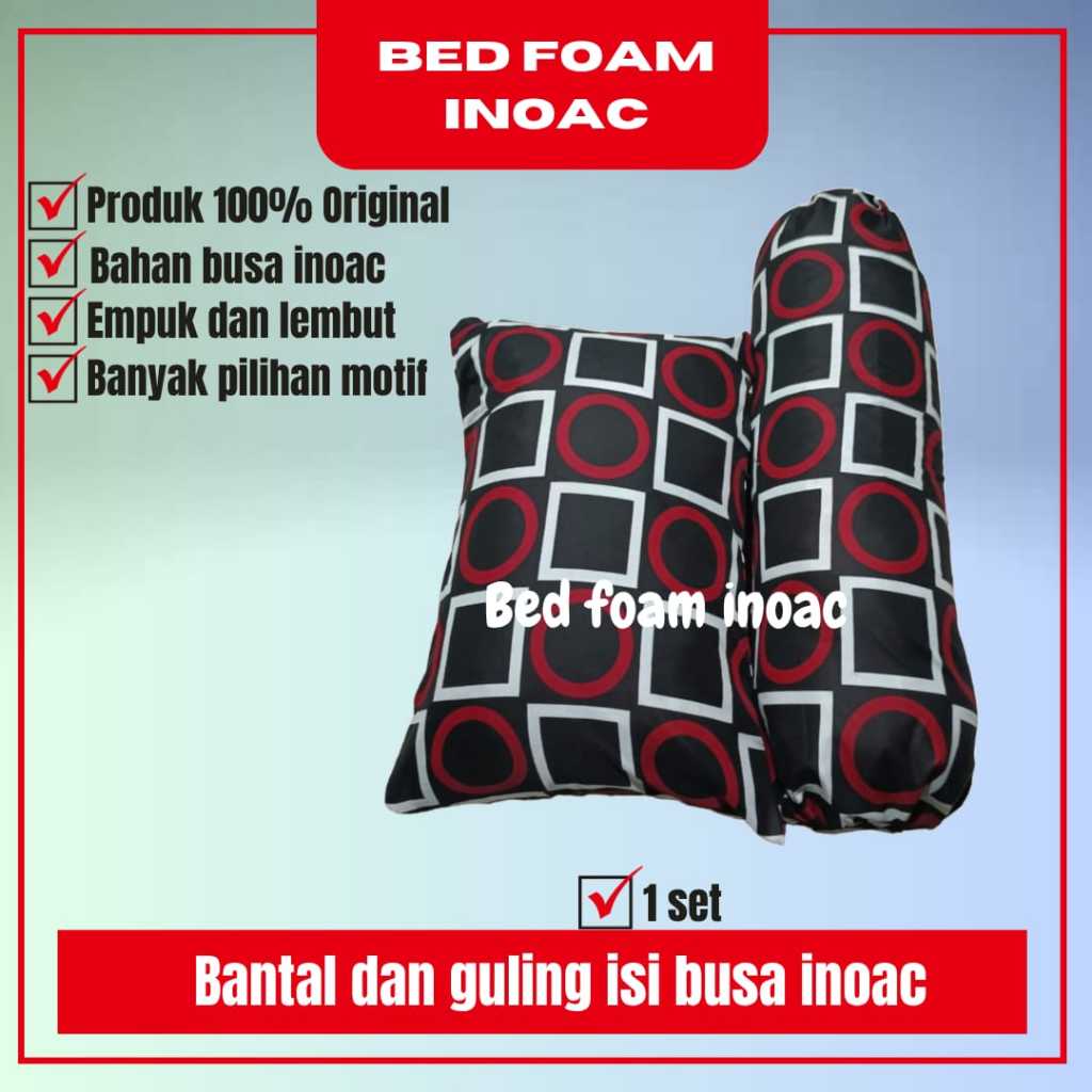 Jual Bantal Guling Isi Busa INOAC plus Sarung 1 Set | Shopee Indonesia