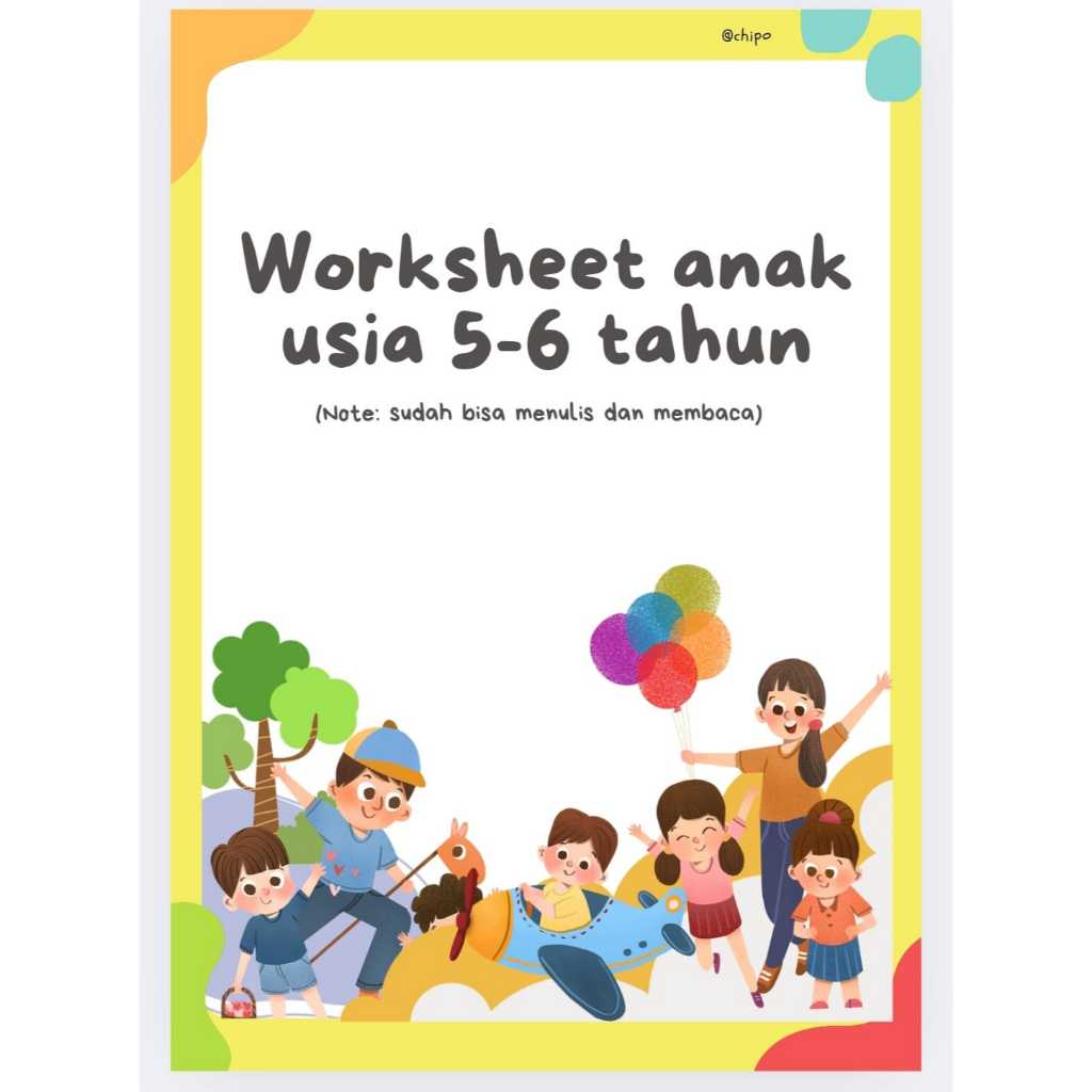 Jual Worksheet Anak Usia 5-6 Tahun | Shopee Indonesia
