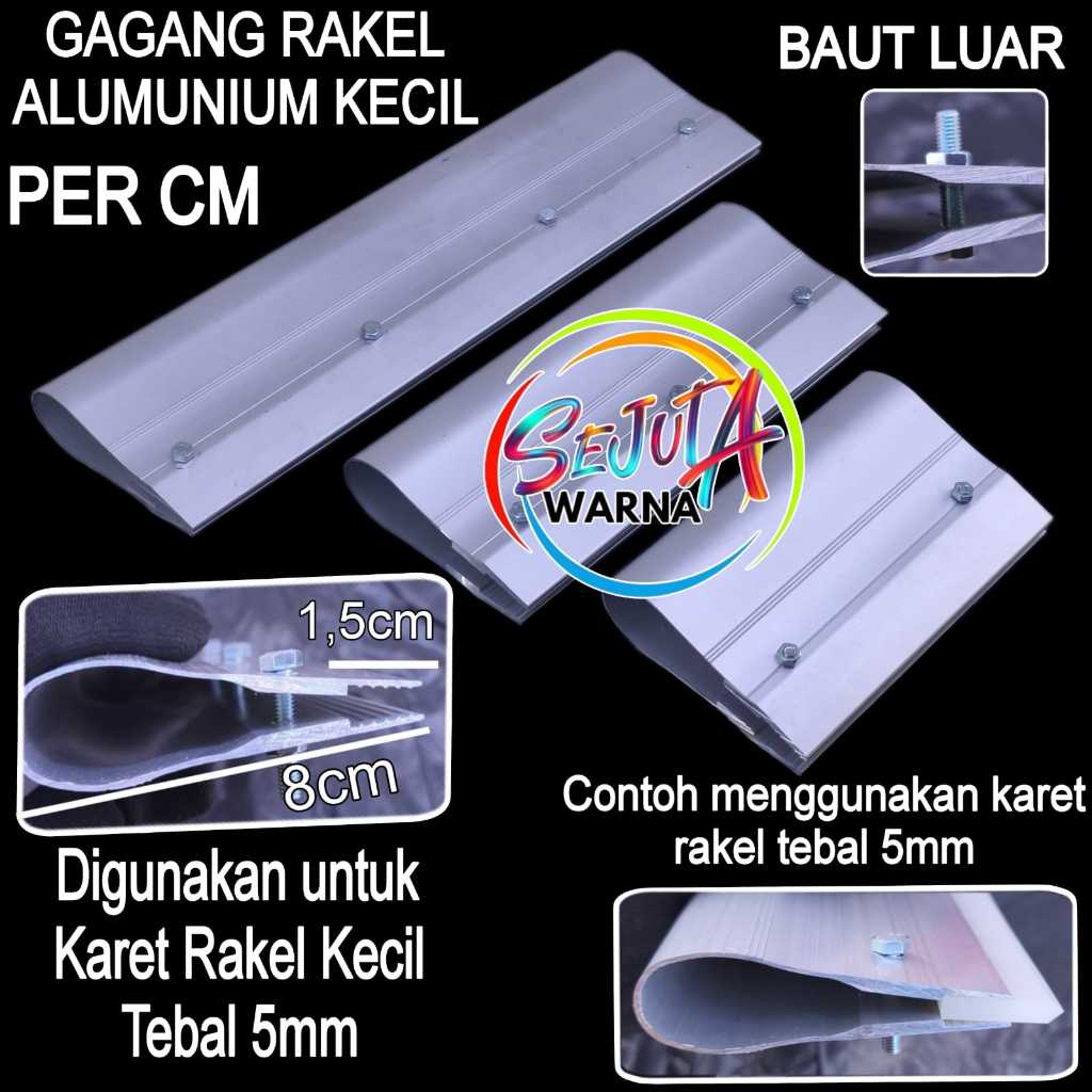 Jual GAGANG RAKEL SABLON ALUMUNIUM KECIL BAUT LUAR PER CM | Shopee ...