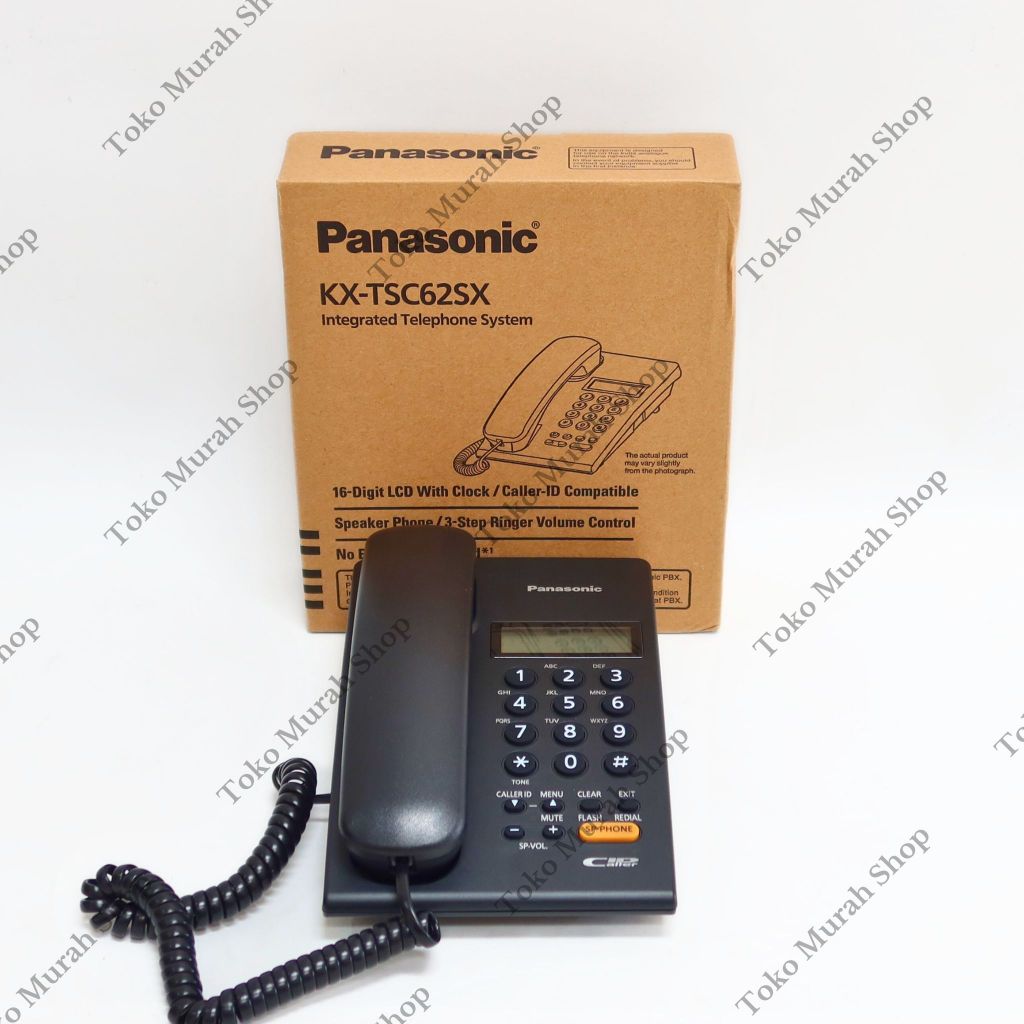 Jual Panasonic KX-TSC62SX Telepon Kabel Panasonic KX-TSC62 Hitam ...