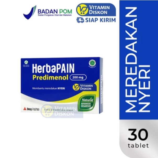 Jual HERBAPAIN PREDIMENOL 200MG - 30 TABLET | Meredakan Nyeri Otot ...