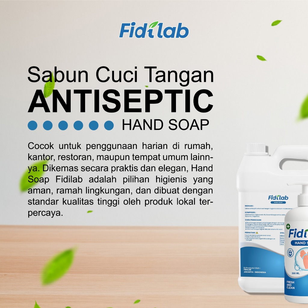 Jual FIDILAB Hand Soap 500 ml Sabun Cuci Tangan Antiseptik Lembut di ...