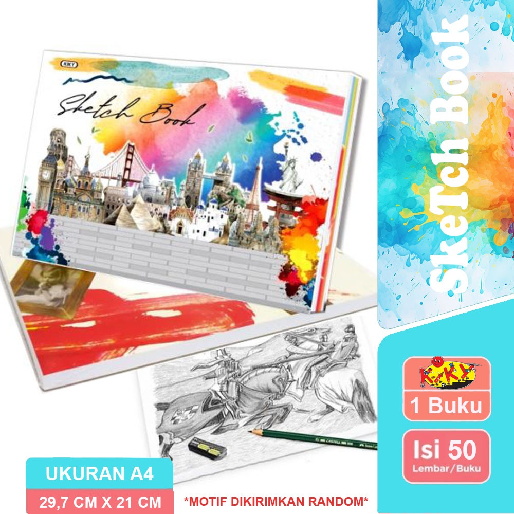 Jual Buku Gambar Sketsa Kiky A3 50 Lembar / Sketsa / Sketch Book Kiky ...