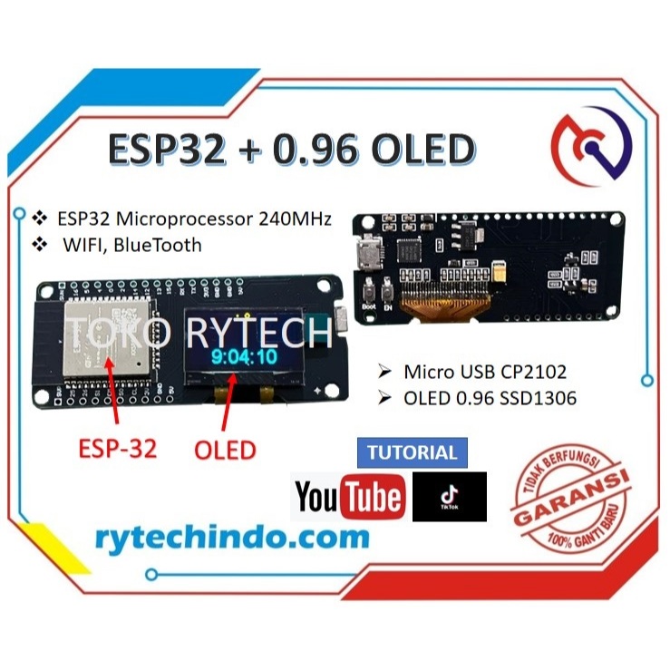 Jual ESP32 ESP-32 With OLED 0.96 Integrated WIFI Bluetooth Development Board | Shopee Indonesia