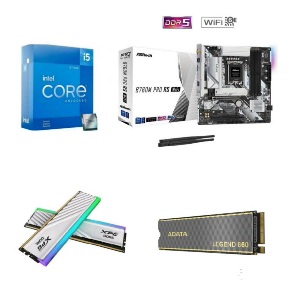 Jual Paket Processor Gaming Intel Core i5 12400 / i5 12400F Box Gen 12 LGA 1700 RAM DDR5 16GB ...