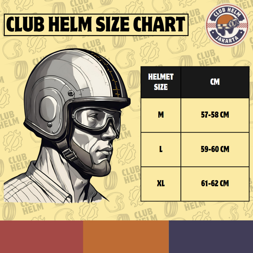 Jual Helm Full Face Fullface Retro Dewasa Unisex Cowo Cewe Pria Wanita ...