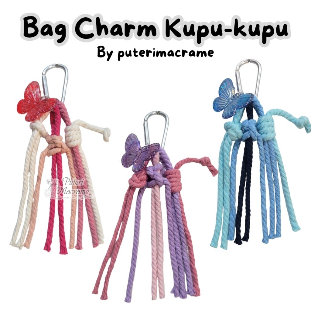 Jual TERMURAH | Carabiner Charm Macrame | Charm Bag | Carabiner Bag ...