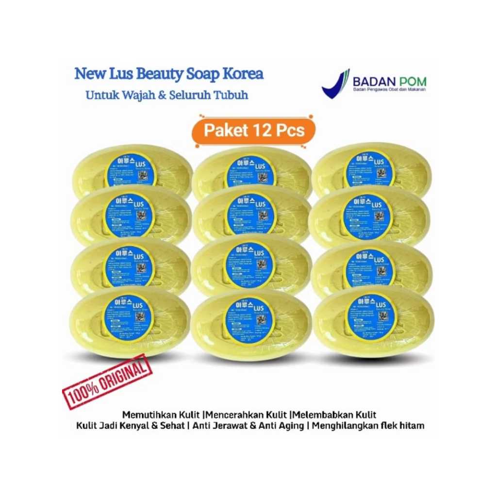 Jual [12 PCS] Sabun Korea Pemutih Badan Original BPOM 100% / Sabun ...