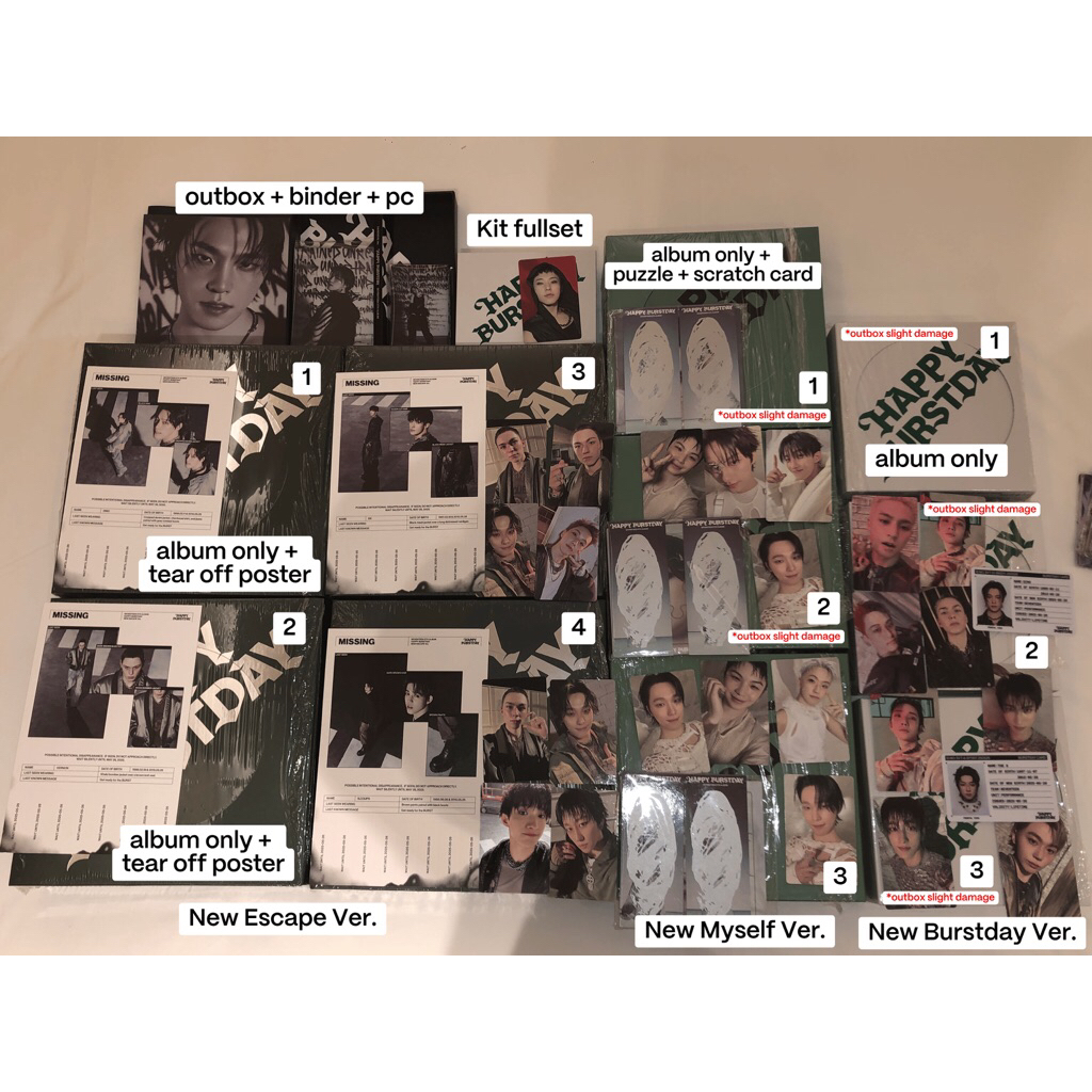 Jual UNSEALED SEVENTEEN HAPPY BURSTDAY ALBUM, KIT, CARAT VER (NEW ESCAPE, NEW MYSELF, NEW ...