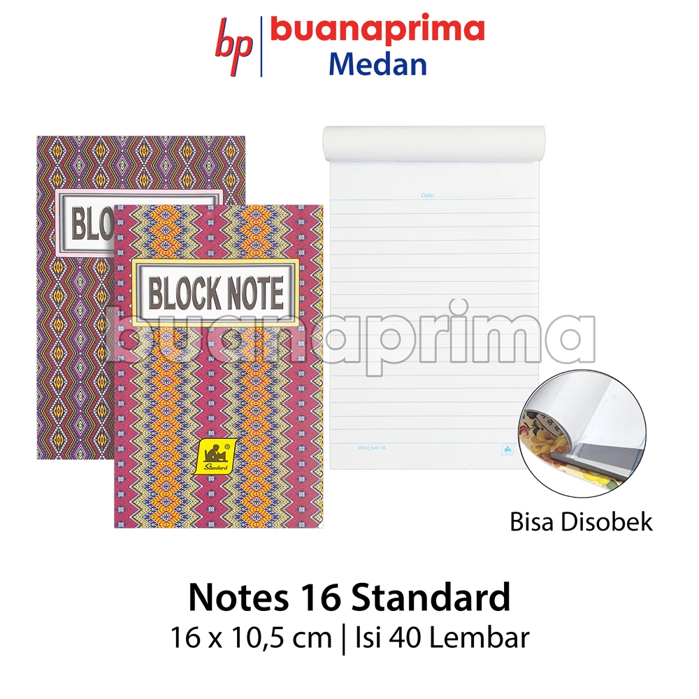 Jual NOTES 16 STANDARD Eceran Buku Notebook A6 Seminar Pad Notepad Bloc ...