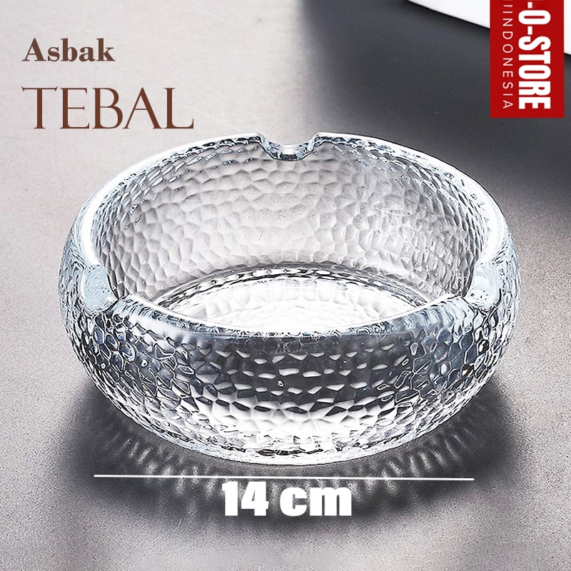 Jual Asbak Kaca Besar Bening Asbak Aesthetic Motif Unik Tempat ...