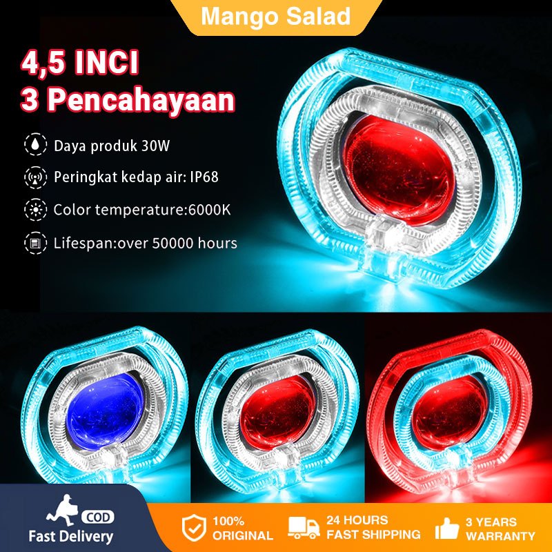 Jual Alaala biled 4.5 Inch Lampu sepeda motor New Projie Biled Cahaya ...