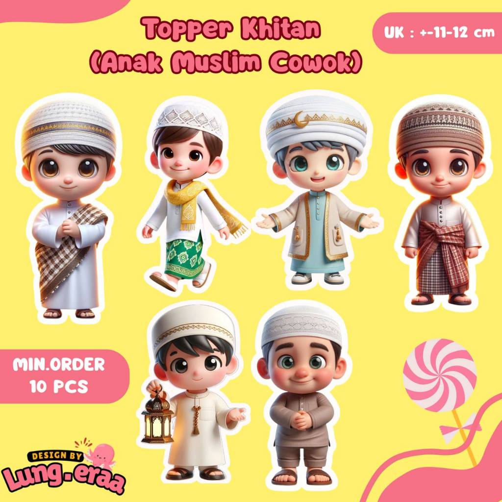 Jual Topper ANAK KHITAN /Topper Anak SUNAT/ TOPPER BUCKET KHITANAN ...