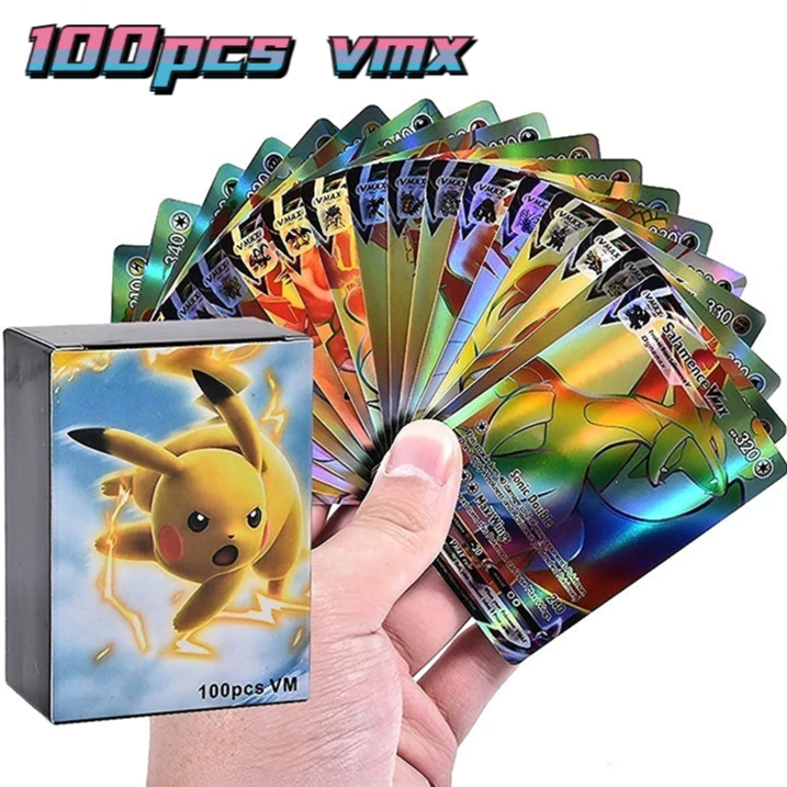 Jual 【24H】100pcs Pokemon Vmax Cards/Kartu Pokemon TCG Vmax Mega EX GX/Pokemon Shiny Cards/Kartu ...