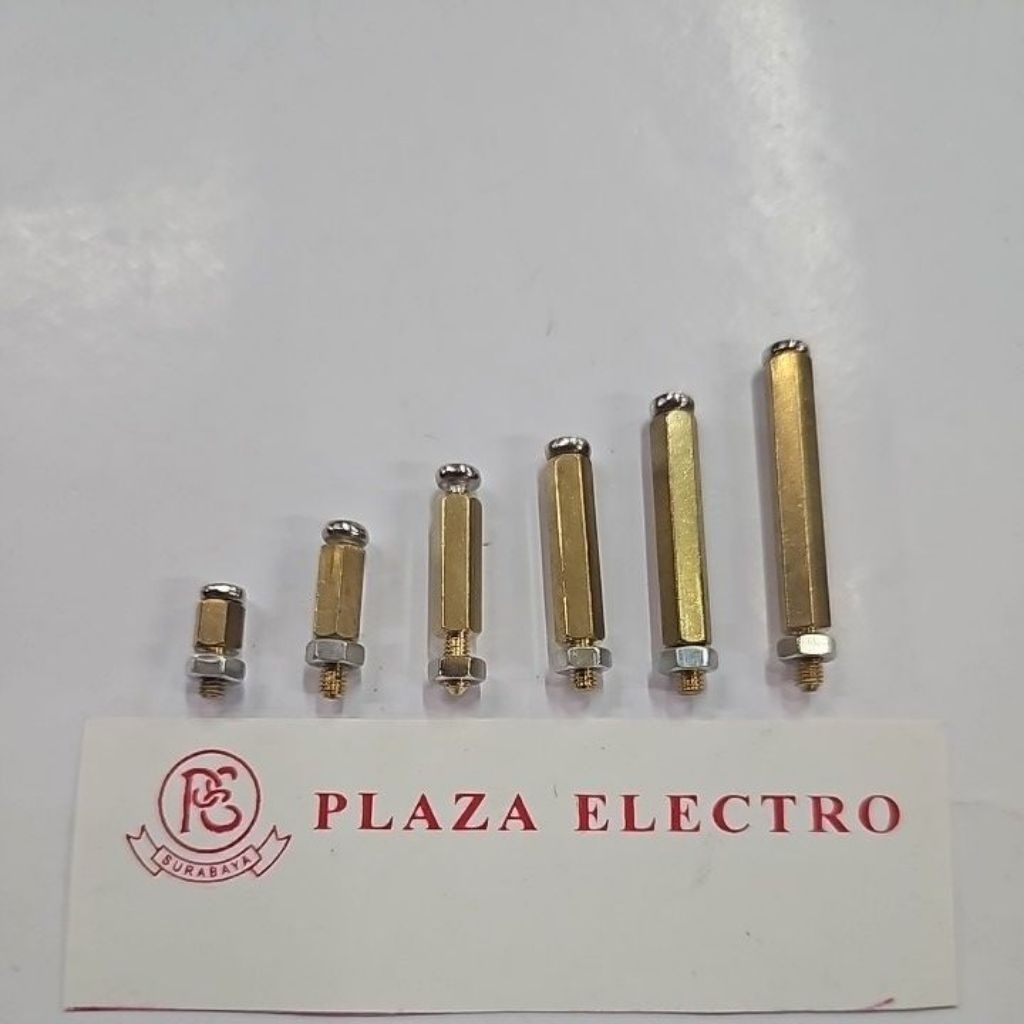 Jual SPICER PCB KUNINGAN METAL 0.5 / 1 / 1.5 / 2 / 2.5 / 3 CM SPACER SPISER KAKI DUDUKAN PCB ...
