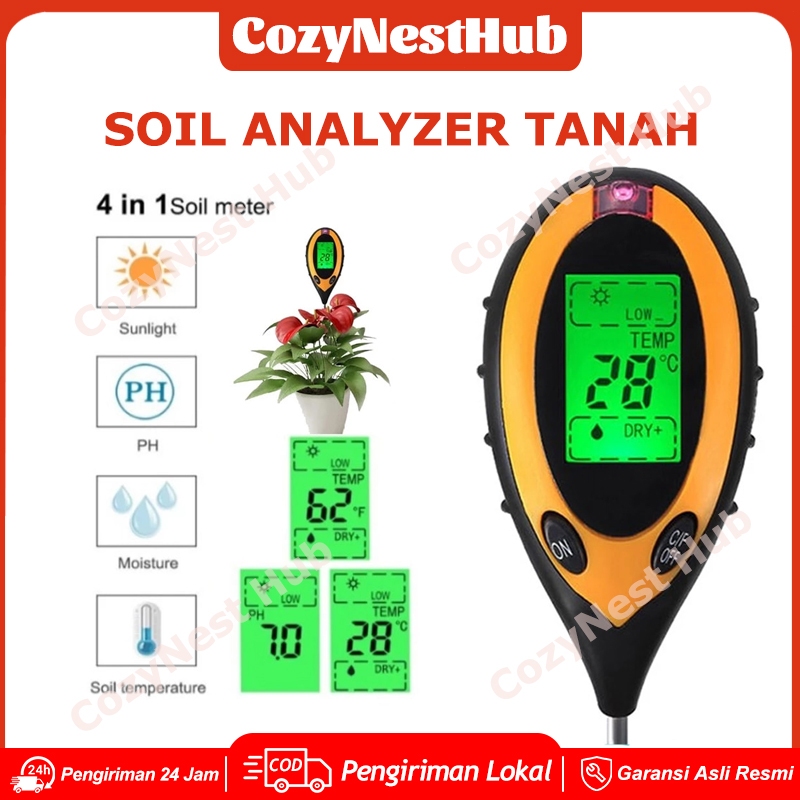 Jual Alat Pengukur Suhu Tanah Soil Moist Ph Analyzer Digital 3 In 1 4 ...