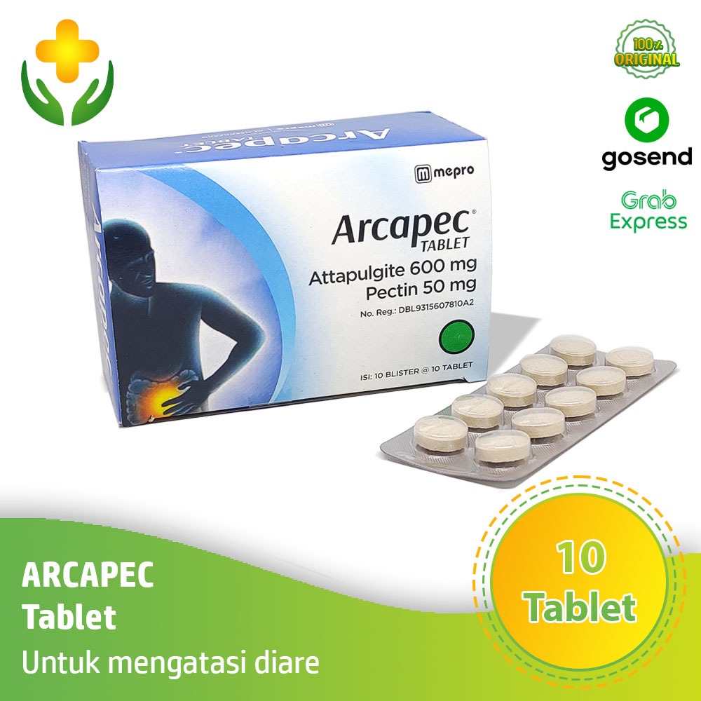 Jual Arcapec 1 Blister 10 Tablet - Obat Diare | Shopee Indonesia