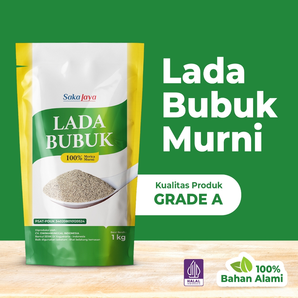 Jual MURNI Lada Bubuk 1 Kg / Merica Bubuk Kiloan/ Pepper Powder / Bumbu ...