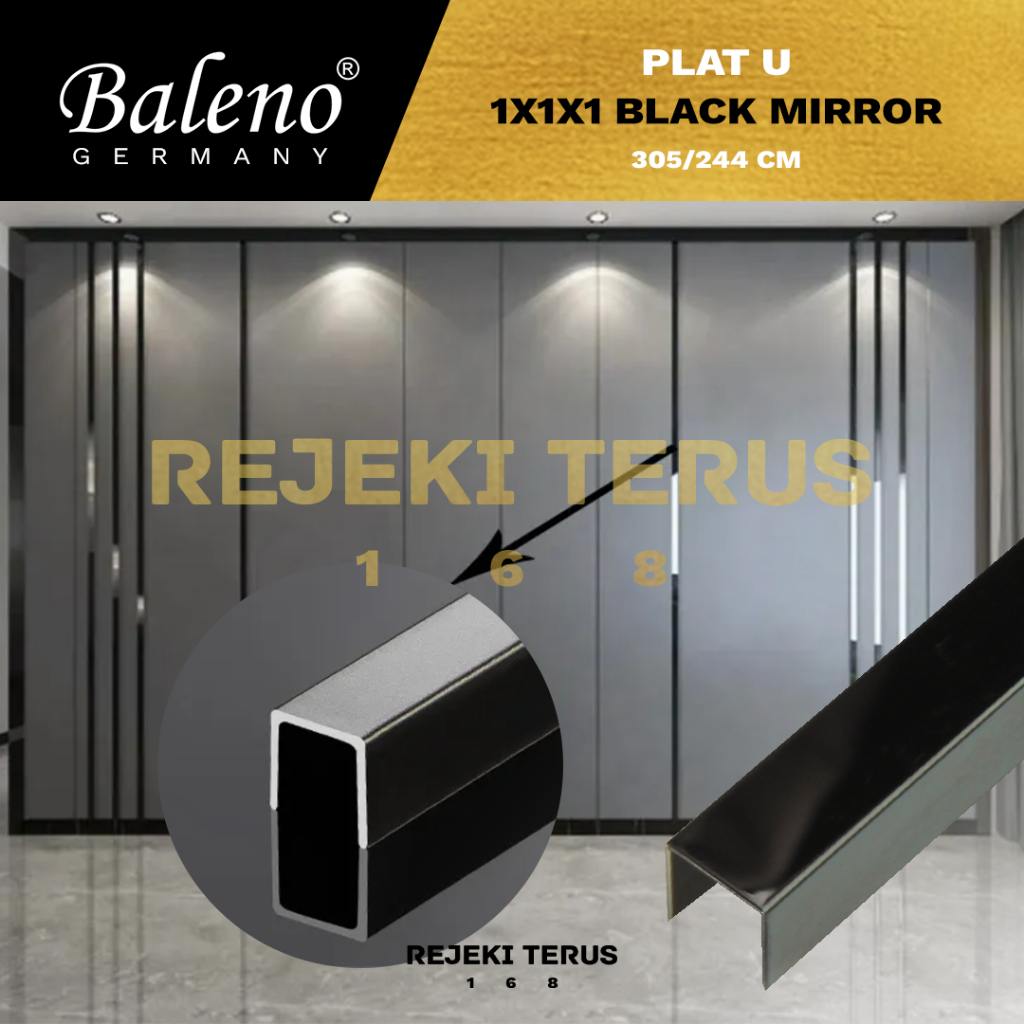 Jual Plat U STAINLESS STEEL U BLACK MIRROR/HAIRLINE 1x1x1cm / List ...