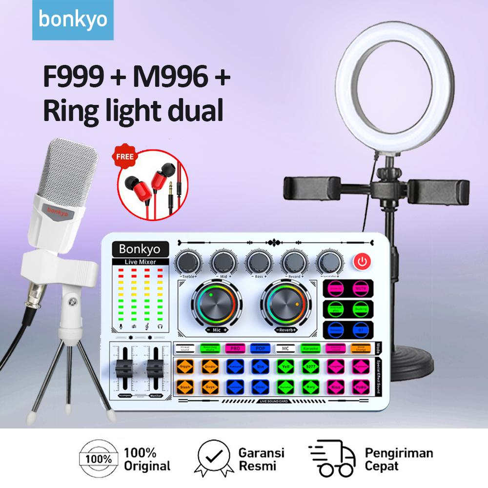 Jual Bonkyo F999+M996+Fill light live soundcard set Dedicated sound ...
