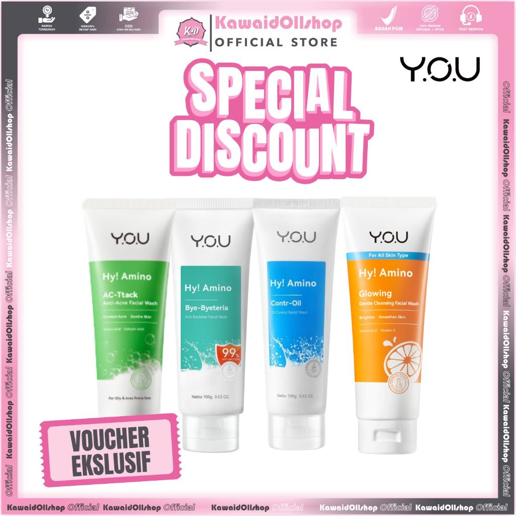 Jual YOU HY! Amino Series |Ac-Ttack, Contr-Oil, Bye-Byeteria, Glo-Win ...