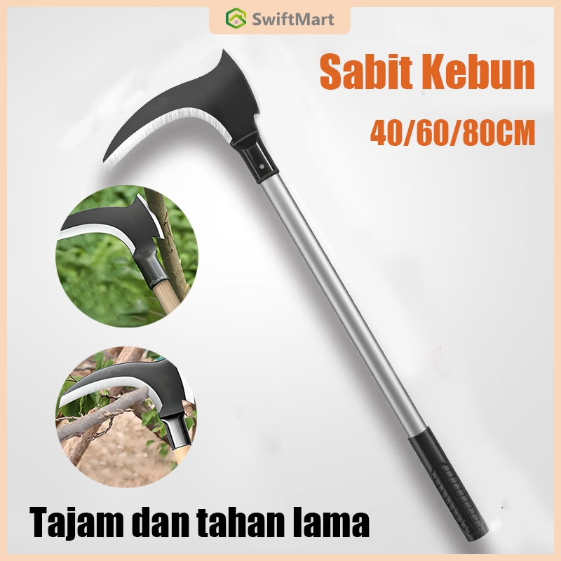 Jual 40/60/80cm Arit Rumput Baja Super Tajam/Sabit Arit Rumput Baja ...