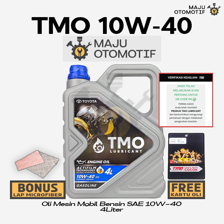 Jual Oli Mesin TMO BIRU SAE 10W-40 4 Liter TOYOTA SCAN BARCODE Bensin ...