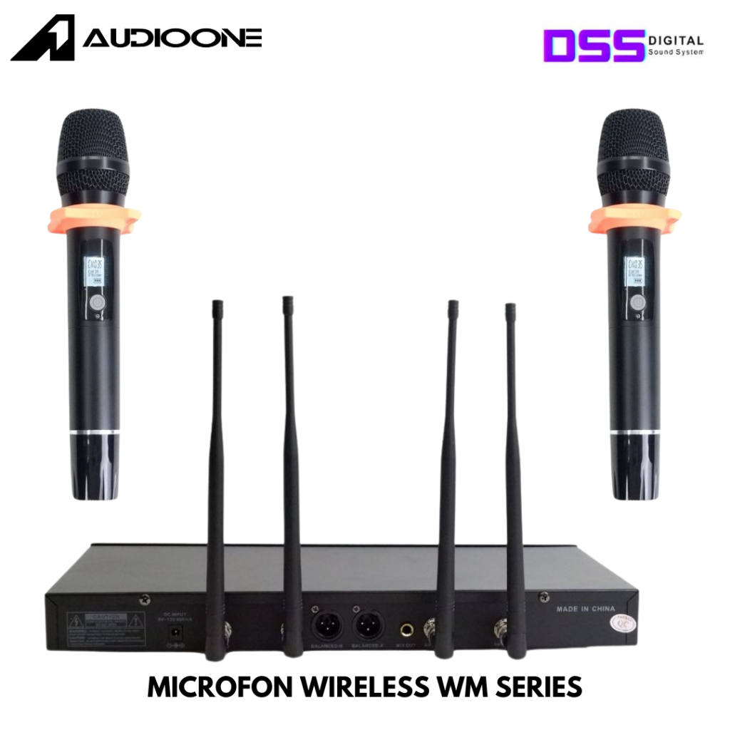 Jual Mic Non Kabel Tipe WM Series Mikrofon Wireless Nirkabel Jarak Jauh ...