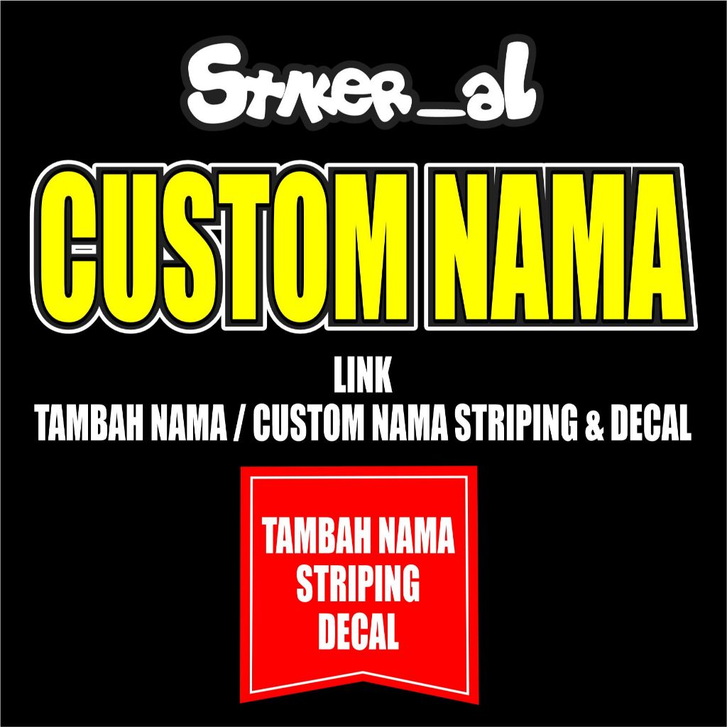 Jual Stiker_Al Custom Nama Striping & Decal | Shopee Indonesia