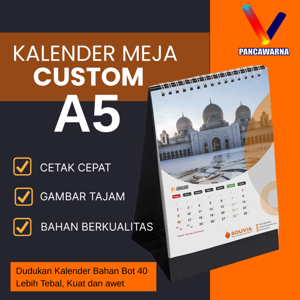 Jual Kalender Meja / Kalender Duduk dengan Foto / Logo / Custom ...