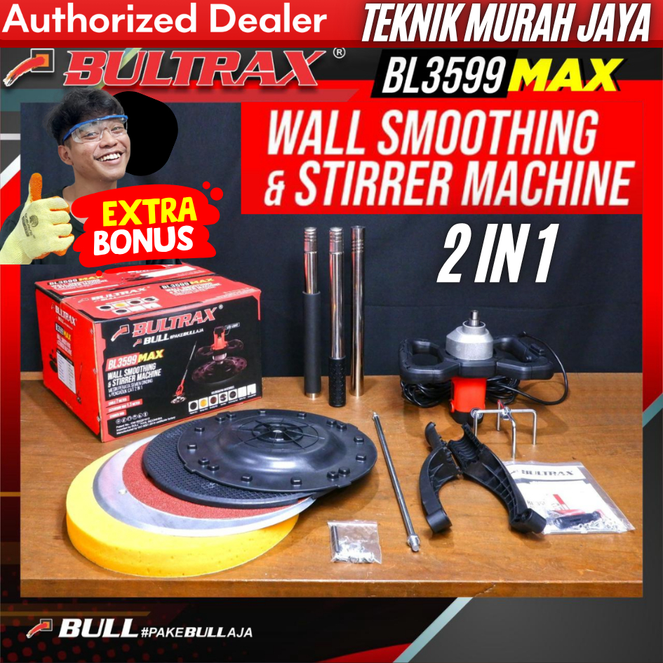 Jual BULTRAX BL3599MAX Mesin Perata Plester Acian Tembok 2 IN 1 Poles ...
