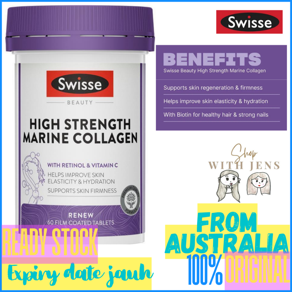 Jual Swisse Beauty High Strength Marine Collagen 60 Tablets Kolagen ...