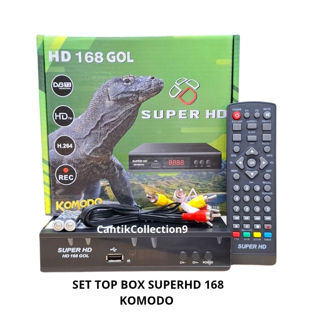 Jual Set Top Box SuperHd 168 Komodo Dvb-t2 Sertifikasi KOMINFO POSTEL ...