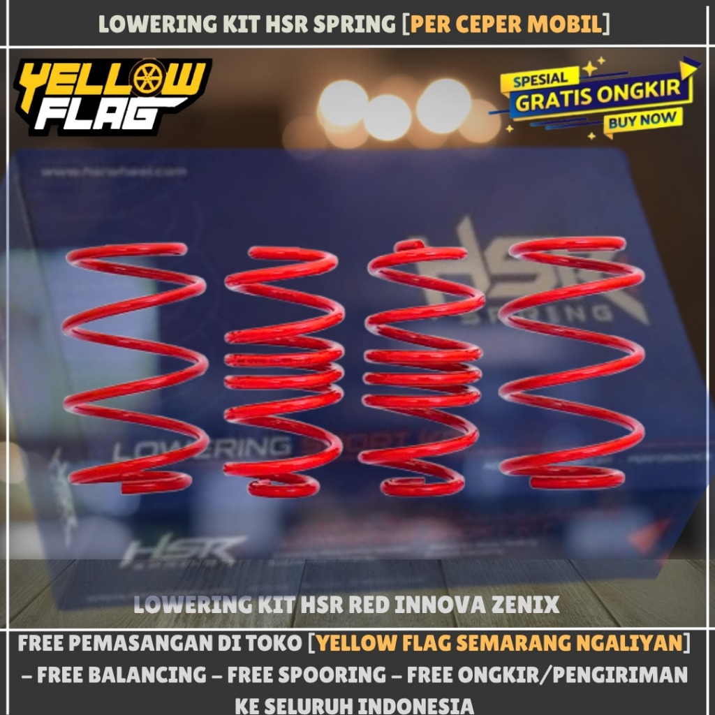 Jual LOWERING KIT HSR RED INNOVA ZENIX-PER CEPER MOBIL TOYOTA KIJANG ...