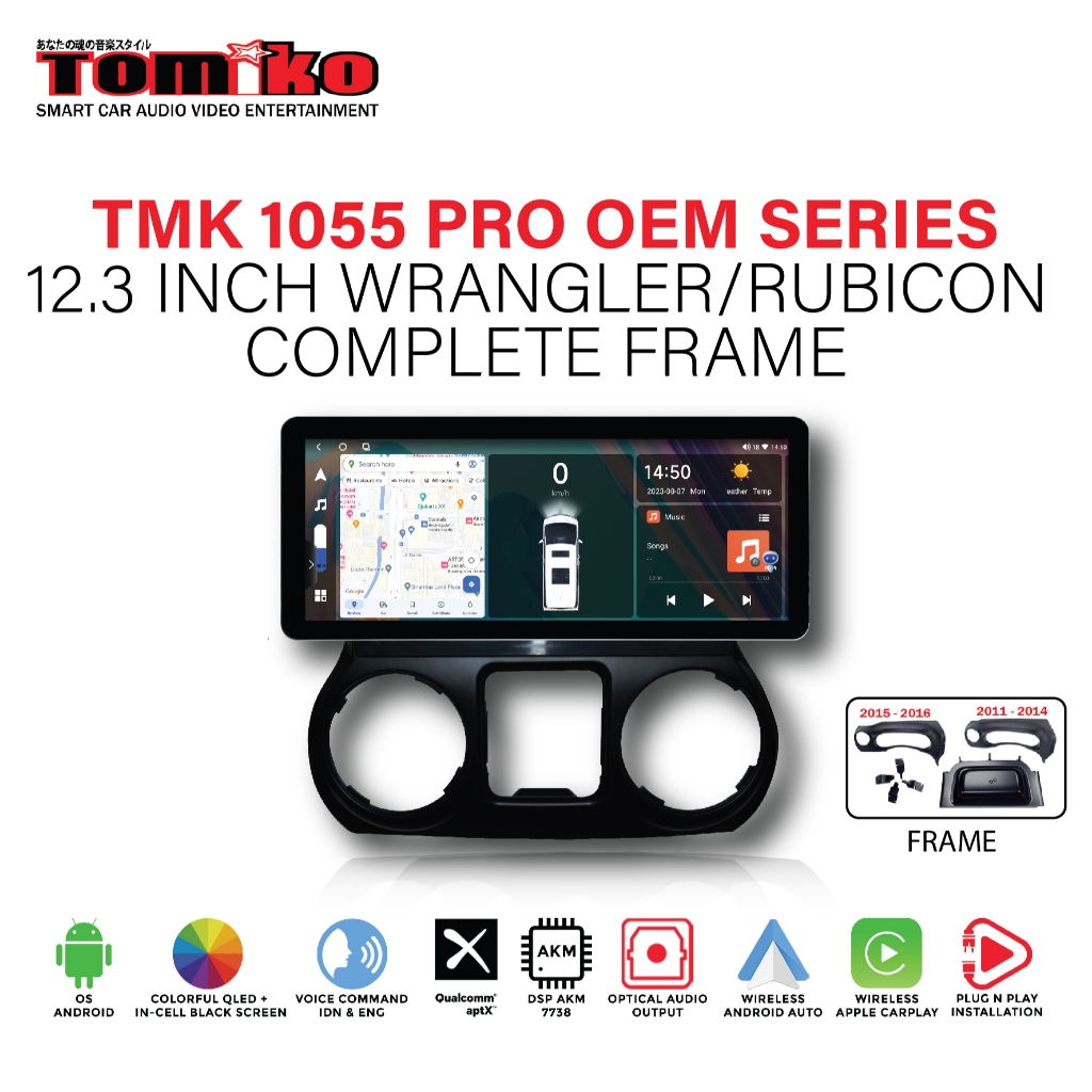 Jual Tomiko - head unit android tmk 1055 pro 12.3 oem series for Wrangler/Rubicon | Shopee Indonesia