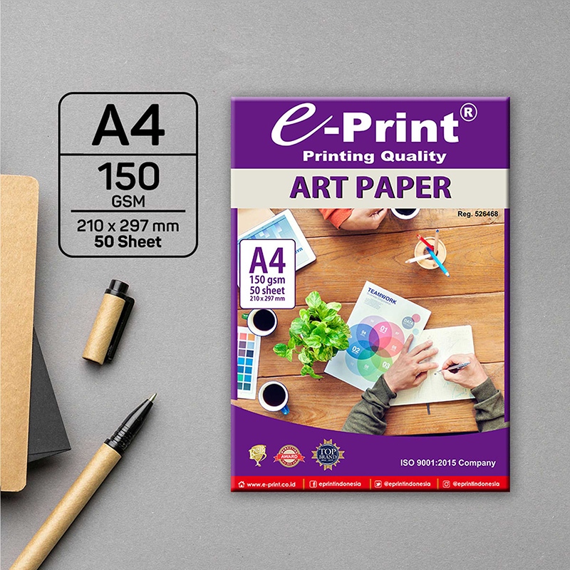 Jual e-Print Kertas Art Paper Ukuran A4 150gsm 50lembar | Shopee Indonesia