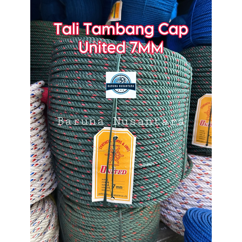 Jual TALI TAMBANG UNITED 5MM-10MM / TALI UNITED ORIGINAL 200 METER COD ...