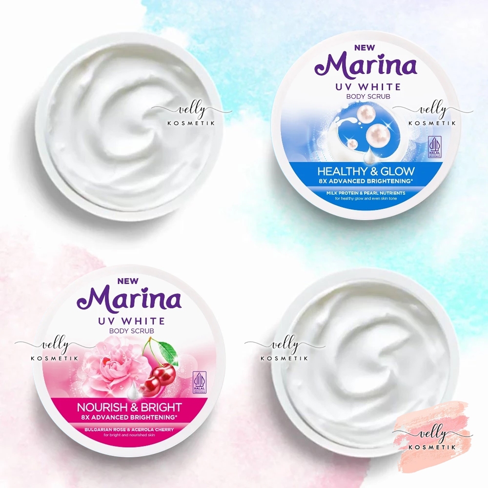 Jual Marina UV White Body Scrub 185ml | Shopee Indonesia