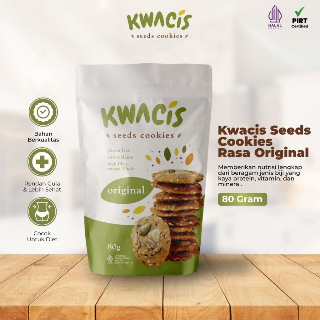Jual Kwacis Cookies Original Gluten Free Camilan Sehat ASI Booster 80gr ...