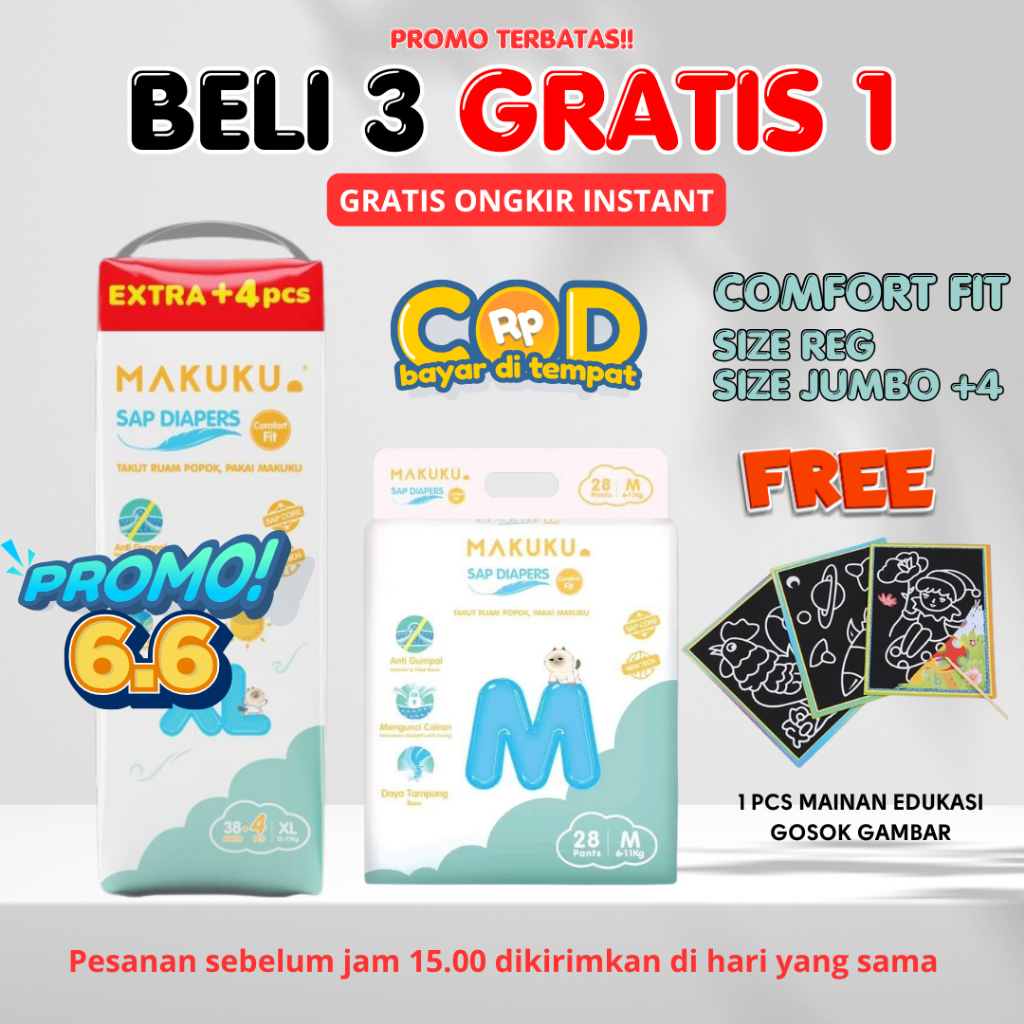 Jual INSTANT GRB GOJEK [4 BALL + FREE GIFT] MAKUKU Comfort Fit x 4 PACK ...
