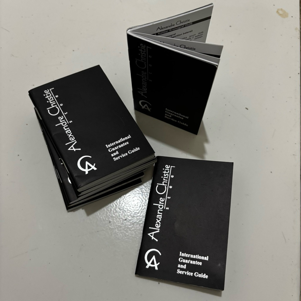 Jual BUKU KARTU GARANSI AC ALEXANDRE CHRISTIE GUARANTEE BOOK CARD ...