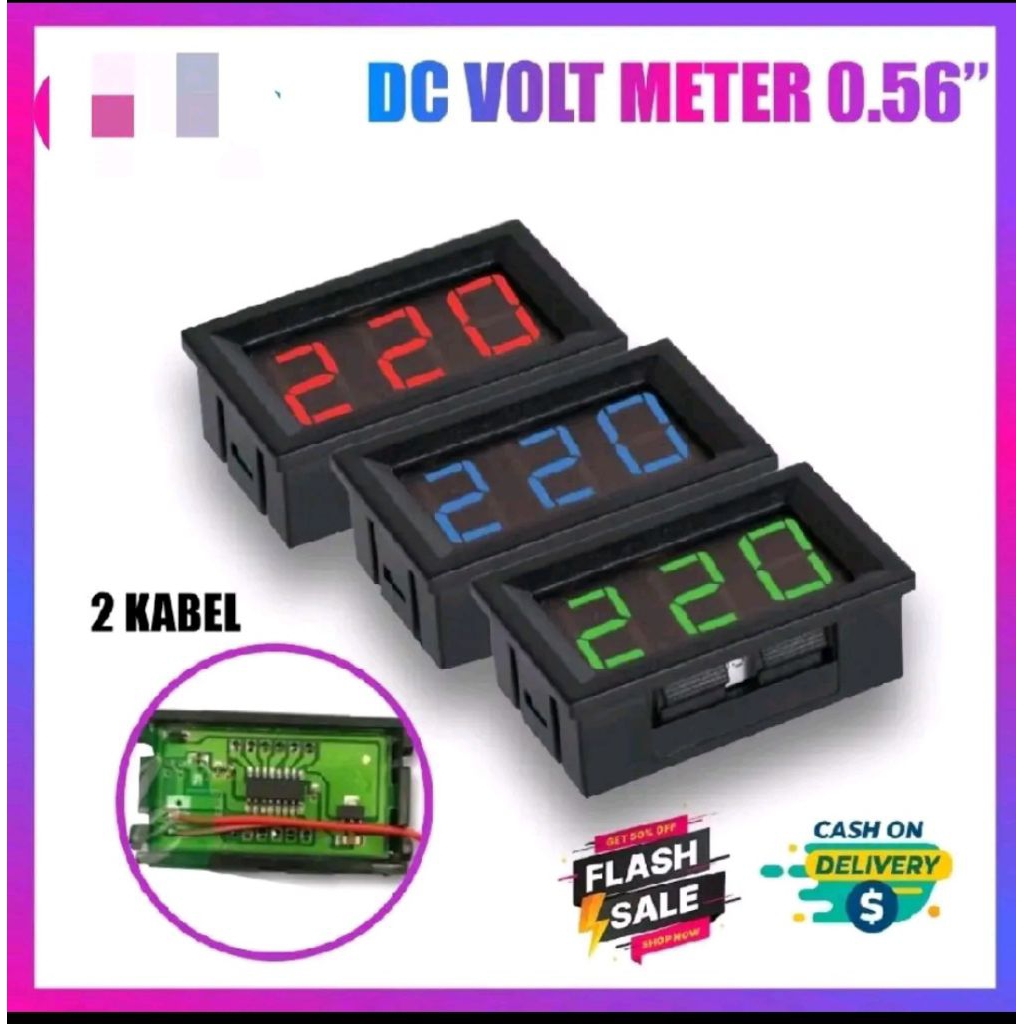 Jual Voltmeter volt meter digital led / alat ukur tegangan dc 4.5v ...