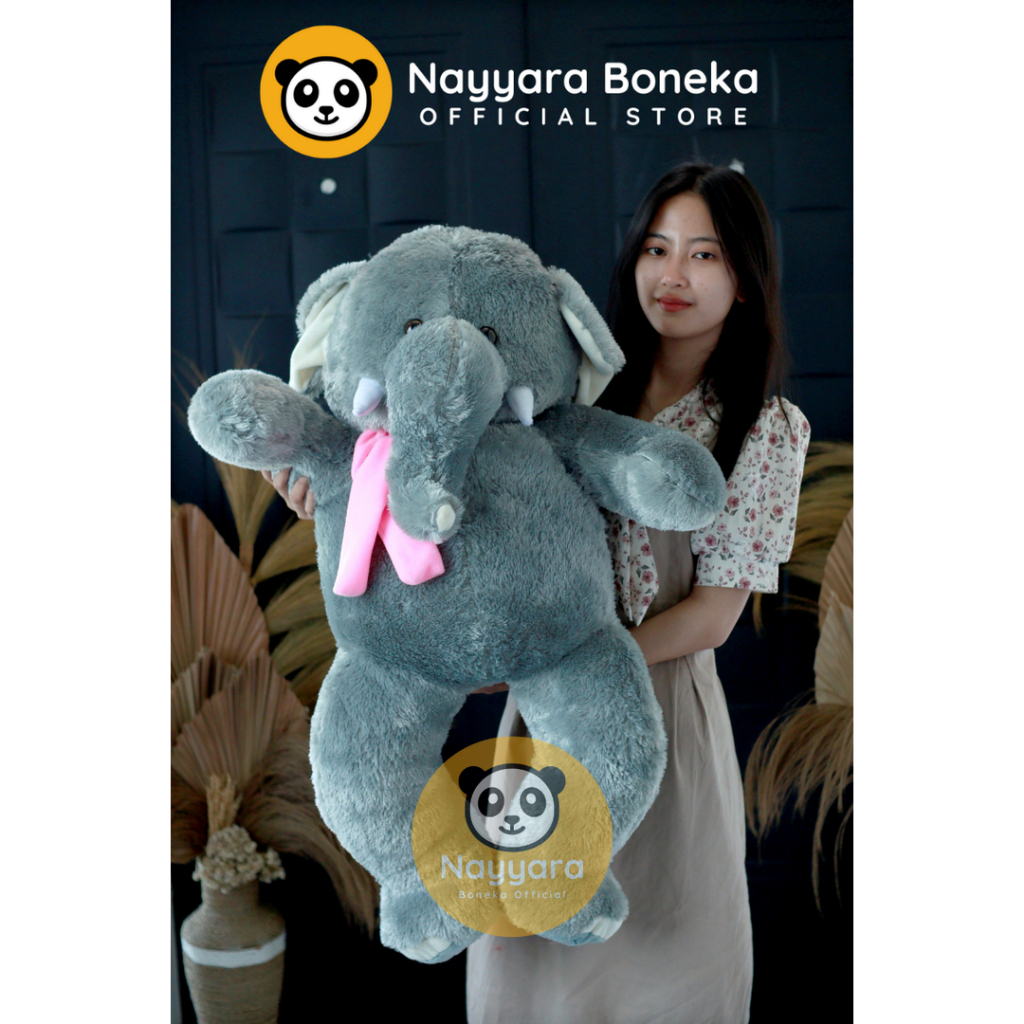Jual Boneka Gajah Jumbo Standing 1 Meter Jumbo SNI, Nyaman dan Lembut ...