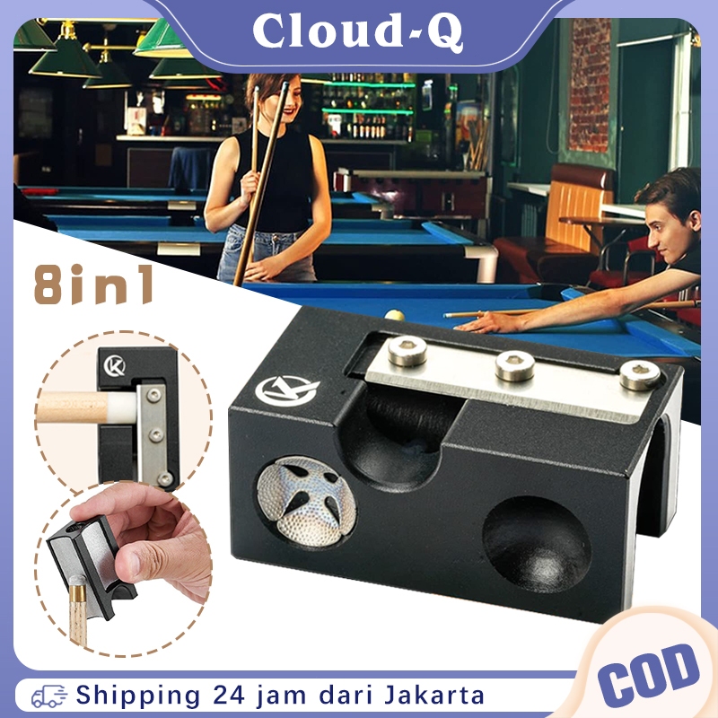 Jual Pool Stick Shaper Repair 8 In 1 Cue Tip Tool Alat Merawat Stick ...