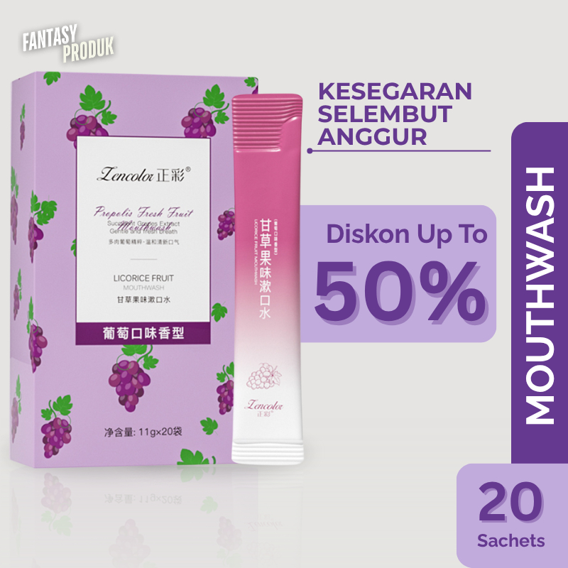 Jual Obat Kumur Probiotik Rasa Anggur Segar 20 Sachet by Lencolor ...