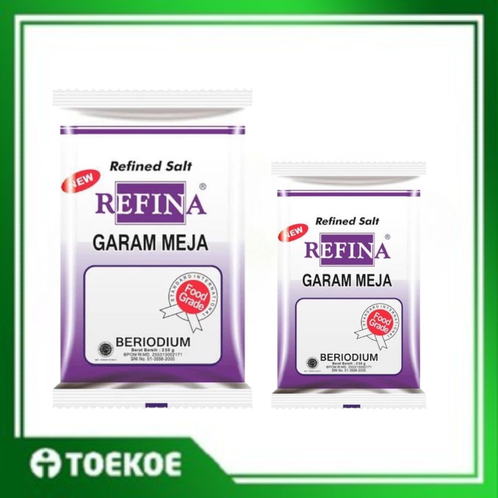 Jual TOEKOE Garam Meja Halus Refina 500gr 250gr | Shopee Indonesia