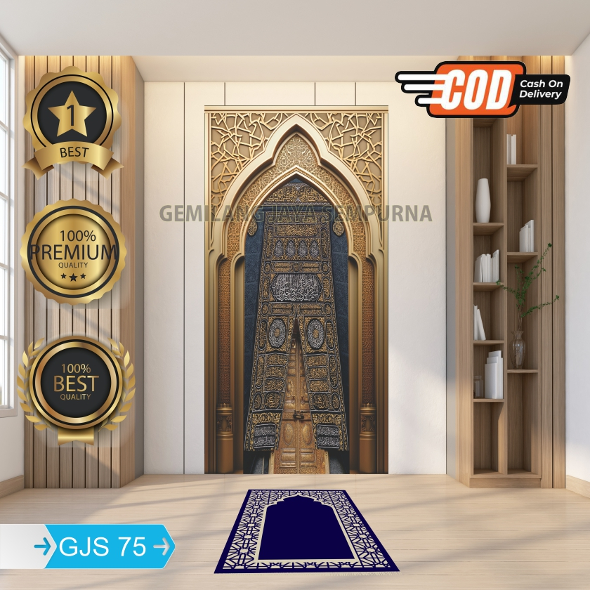 Jual Stiker Dekorasi Musholla Mihrab Kiswah Kabah Mekah Wallpaper ...